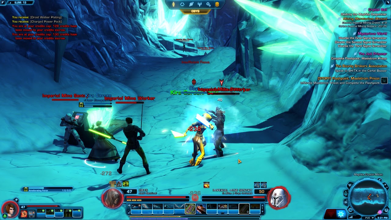 SWTOR Jedi Knight Part 140 - Ilum Mephite Deep Miner - 60fps First Time ...