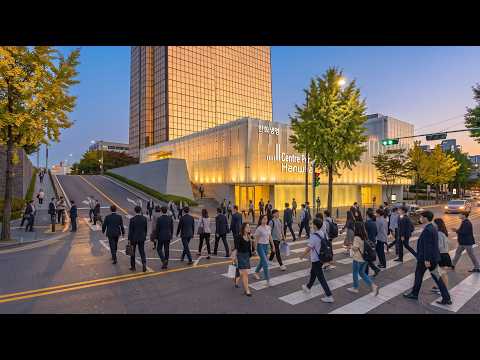 [4K HDR] Vibrant Seoul Evening Commute: Yeouido Financial District & Centre Pompidou