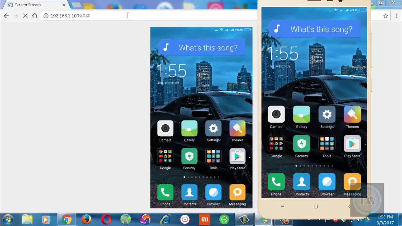 Stream Android screen in browser over Wi-Fi - YouTube