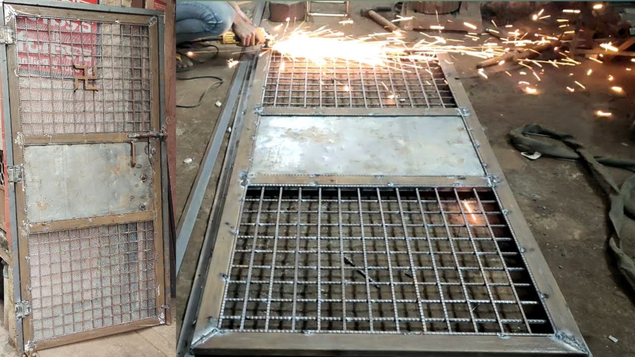 metal pipe door jali design for home || iron man workshop - YouTube