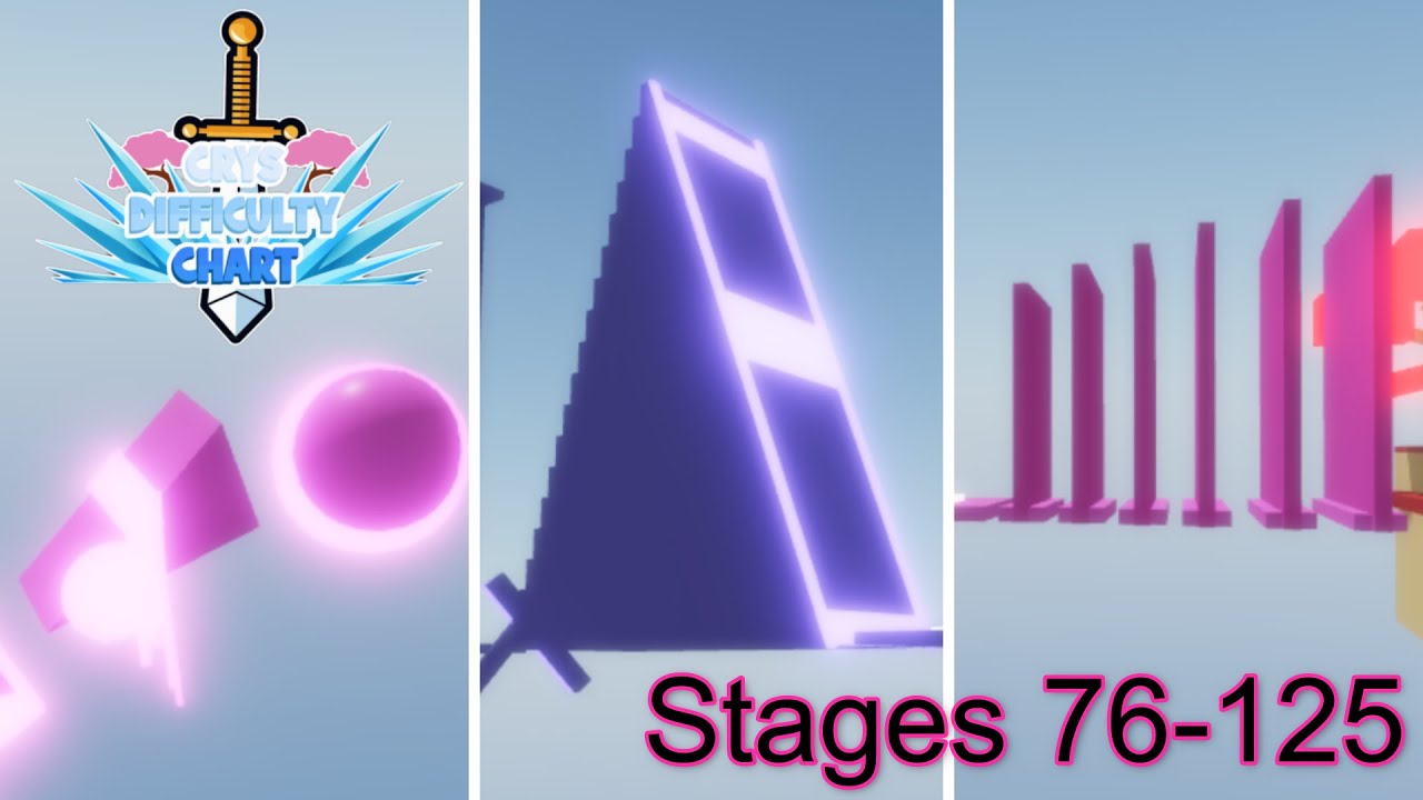 Cry's Difficulty Chart Obby: Moderate and Average Stages 76-125 - YouTube
