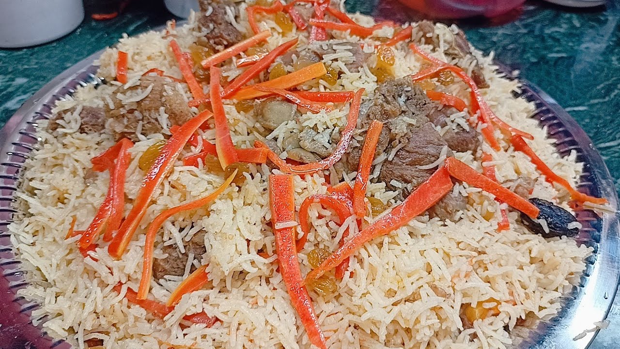 Kabuli pulao Recipe | Most famous Afghani Mutton Pulao | Mutton Pulao ...