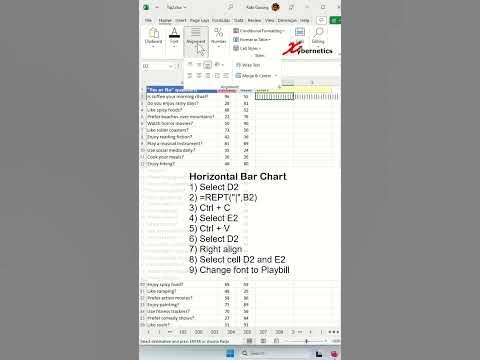 Horizontal Bar Chart - Excel Tip and Tricks - YouTube