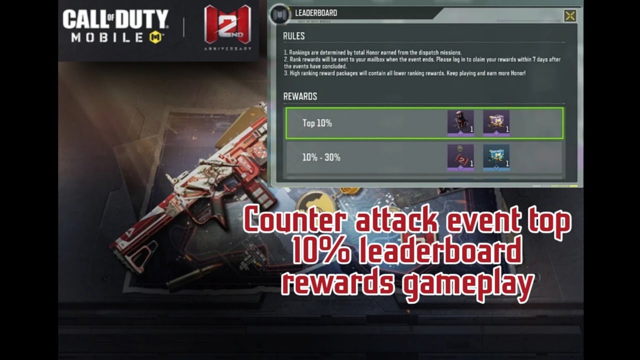 Codm top 10% leaderboard rewards gameplay - YouTube