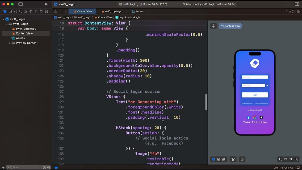 Swiftui Login Page With Animation Youtube