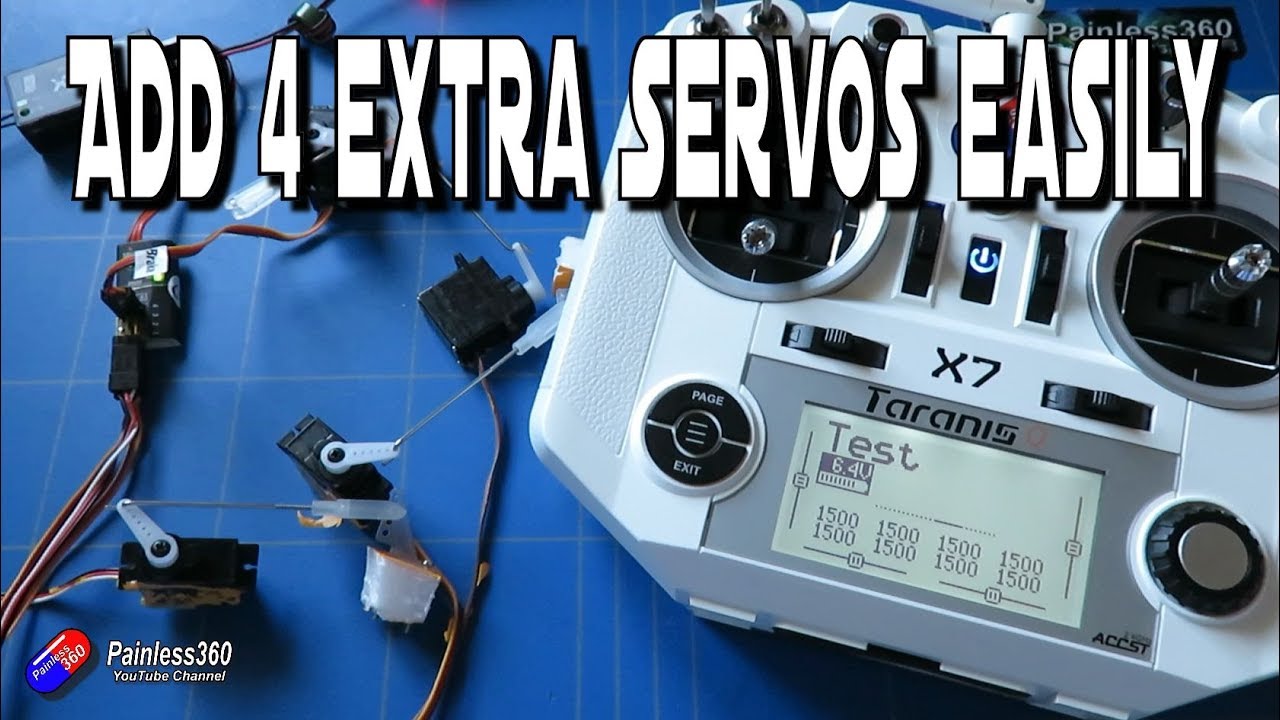 Add 4 more PWM outputs easily (using a FrSky SBUS decoder) - YouTube