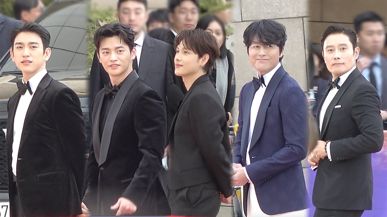 남자배우들 (정우성,이병헌,임시완,서인국,박진영,변요한) 레드카펫 직캠 @230428 백상예술대상 - YouTube