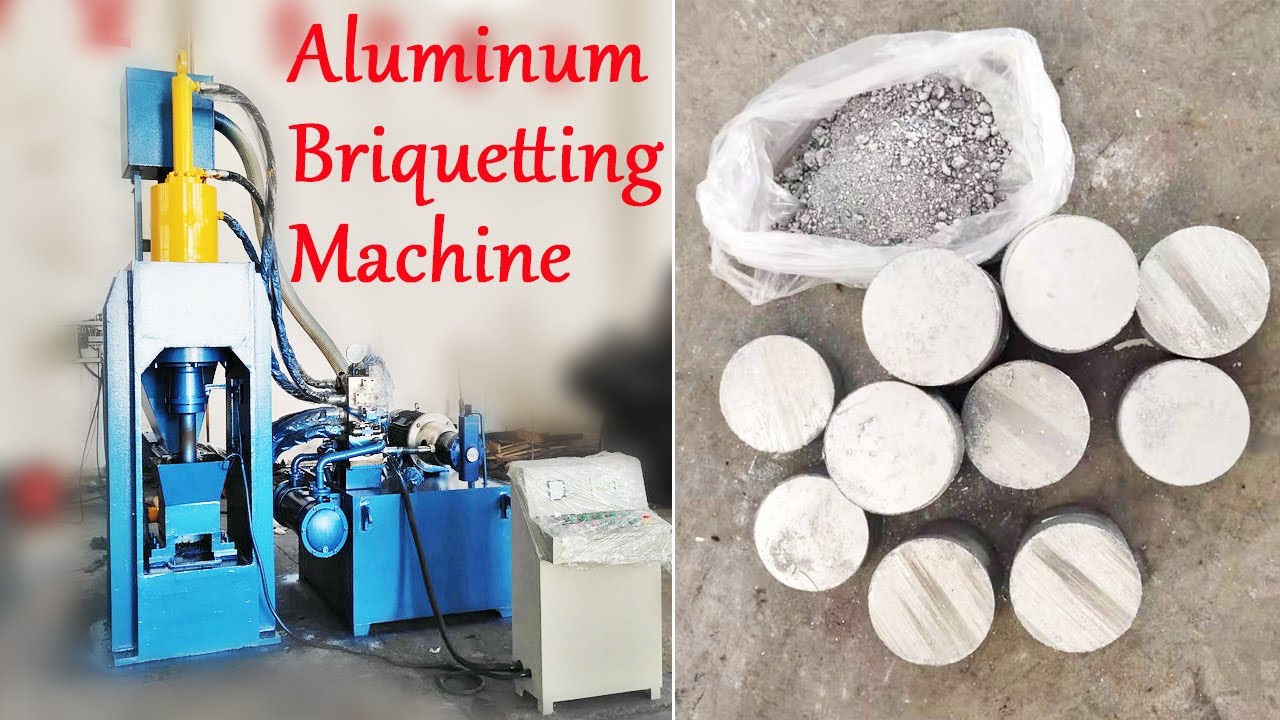 Aluminum Dross Briquetting Machine | Metal Pucks Making Machine - YouTube