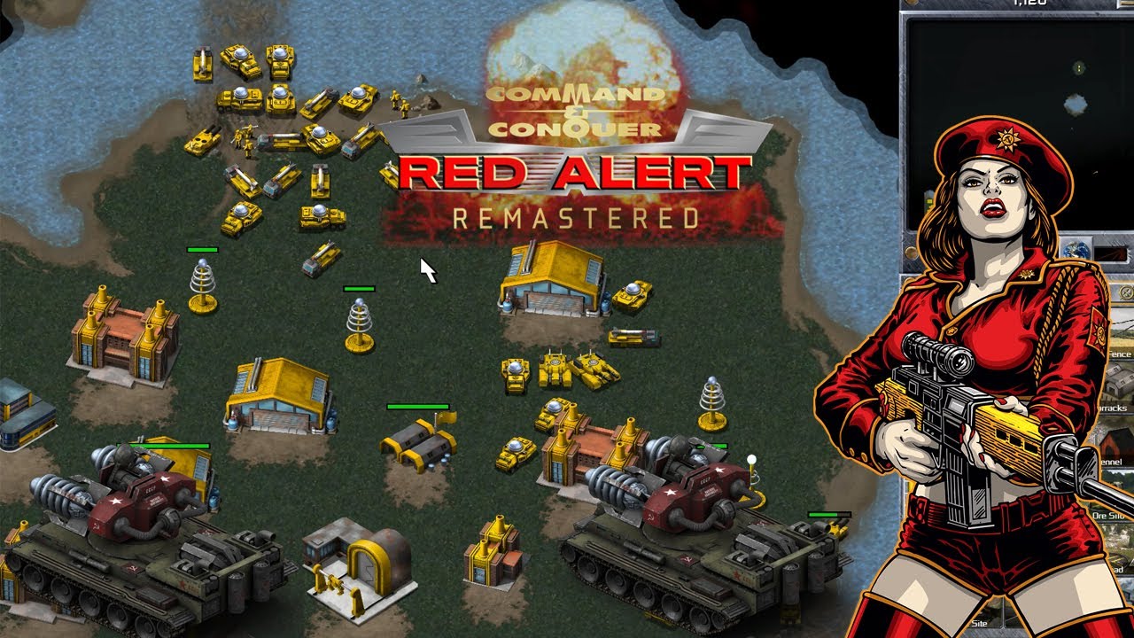 Red Alert 1 Remastered 1 vs 3 Brutal Enermy Superweapon - YouTube
