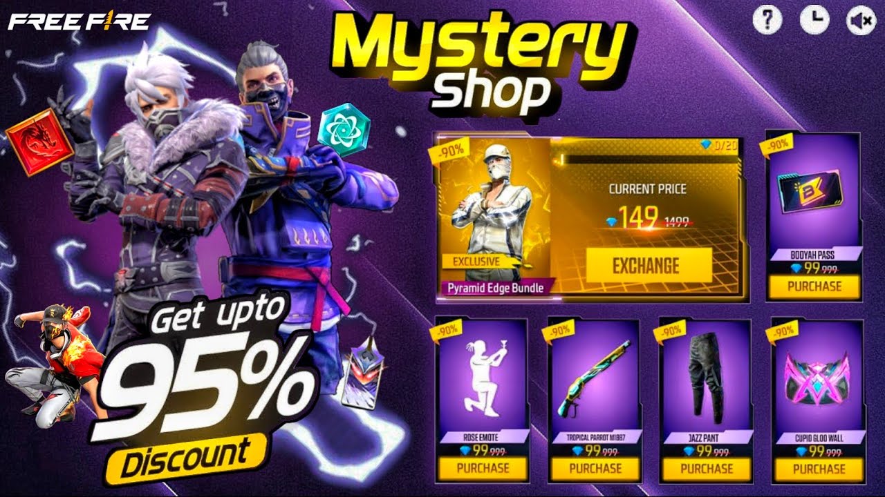 NEXT MYSTERY SHOP FREE FIRE 🤯💥| PURPLE SHADE BUNDLE FREE FIRE RETURN ...