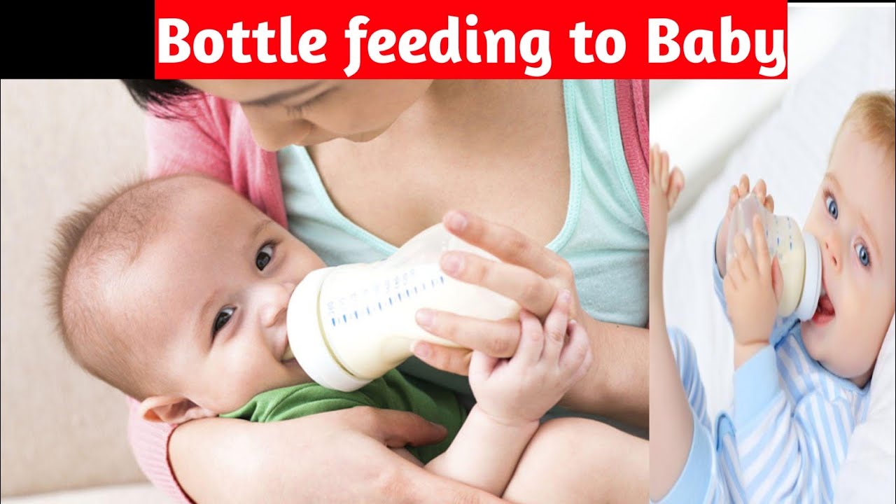 How to bottle feed your baby.Paced bottle feeding - YouTube