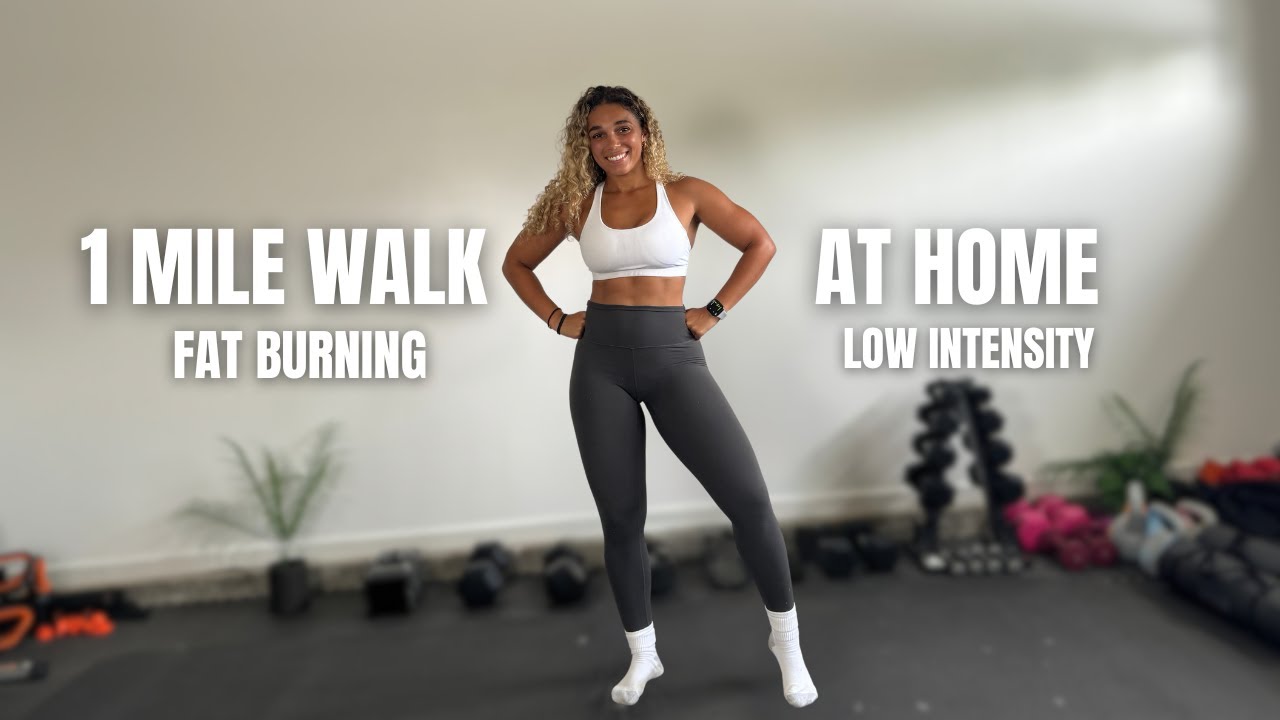 1 MILE WALK AT HOME - 15 MINUTE WORKOUT - FAT BURNING WORKOUT - LOW ...