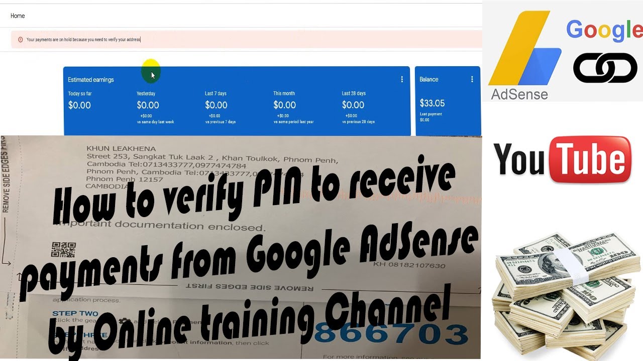 How to verify PIN code to receive payments from Google AdSense by ...