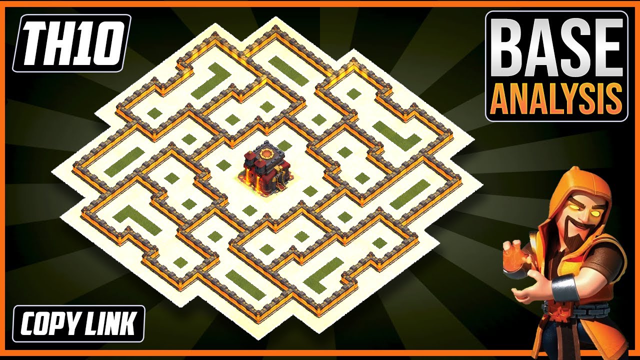 THE Best TH10 HYBRID/TROPHY Base 2025!! COC Town Hall 10 Trophy Base ...