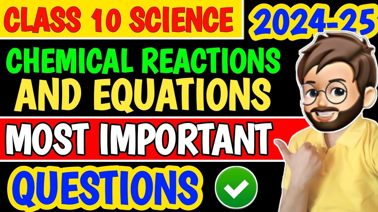 Chemical Reactions and equations | Most Important Questions | Class 10 ...