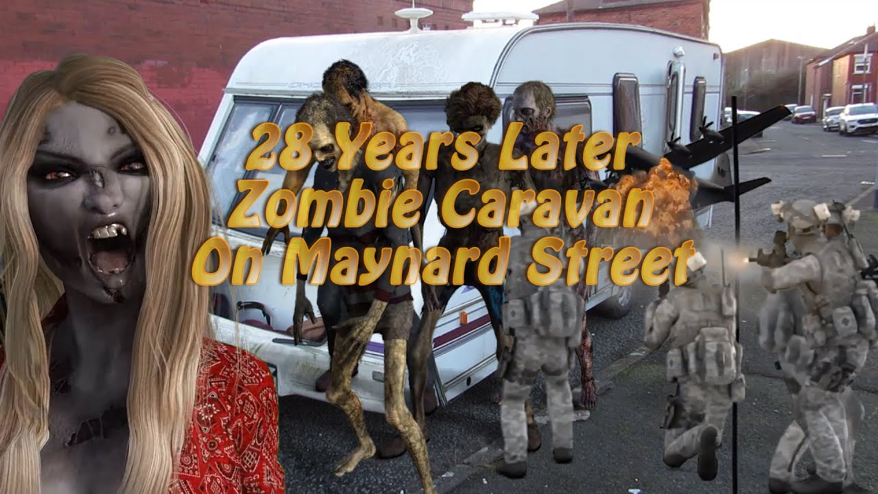 28 Years Later Zombie Caravan On Maynard Street. - YouTube