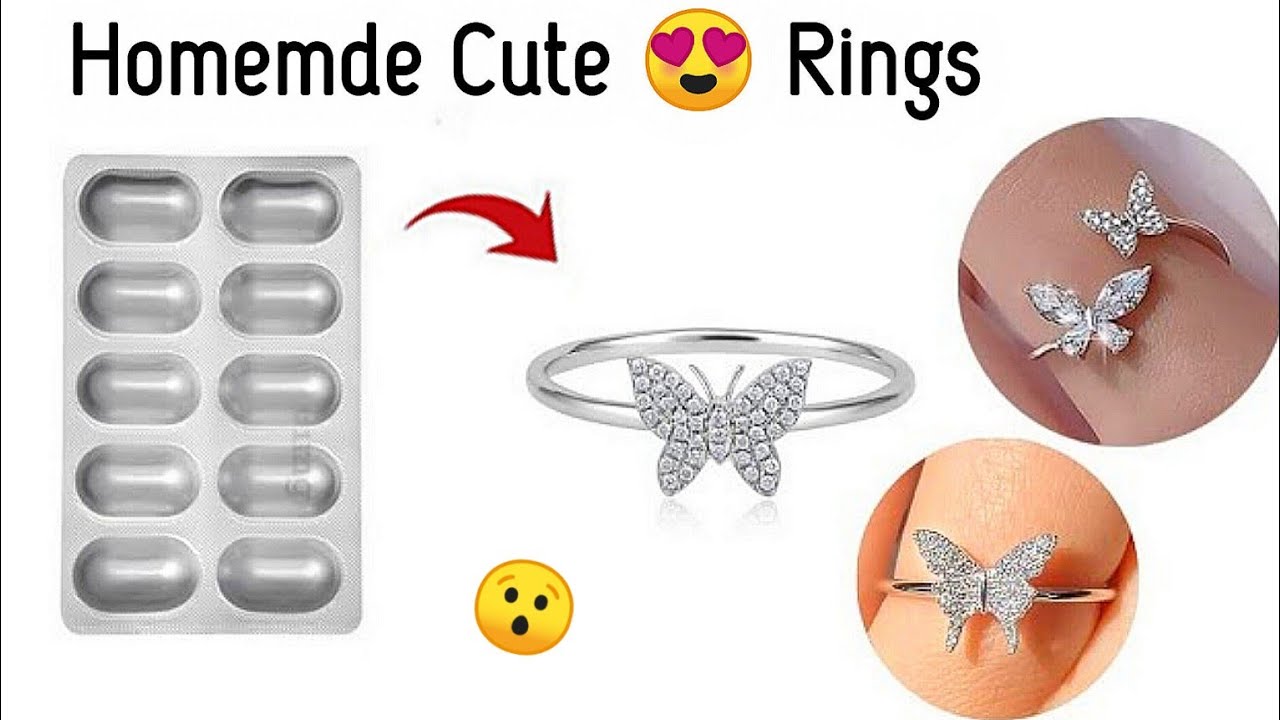 DIY Homemade cute love rings 😍🥰/how to make rings/diy rings/homemade ...