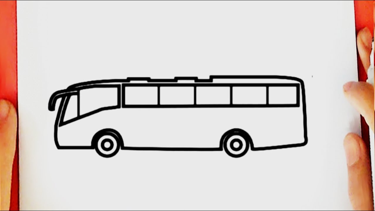 How to draw a bus - step by step ️ ( easy 😊 ) - YouTube