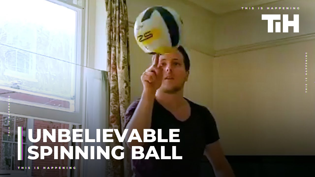 Guy Shows Amazing Tricks While Spinning Ball - YouTube