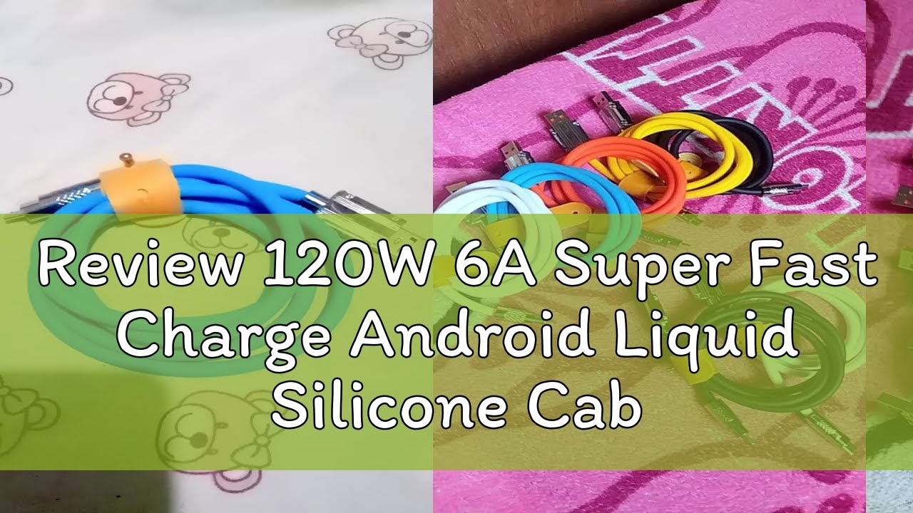 Review 120W 6A Super Fast Charge Android Liquid Silicone Cable Quick Charge Micro USB Type C For ...