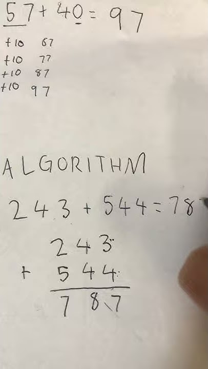 Addition - Algorithm - YouTube