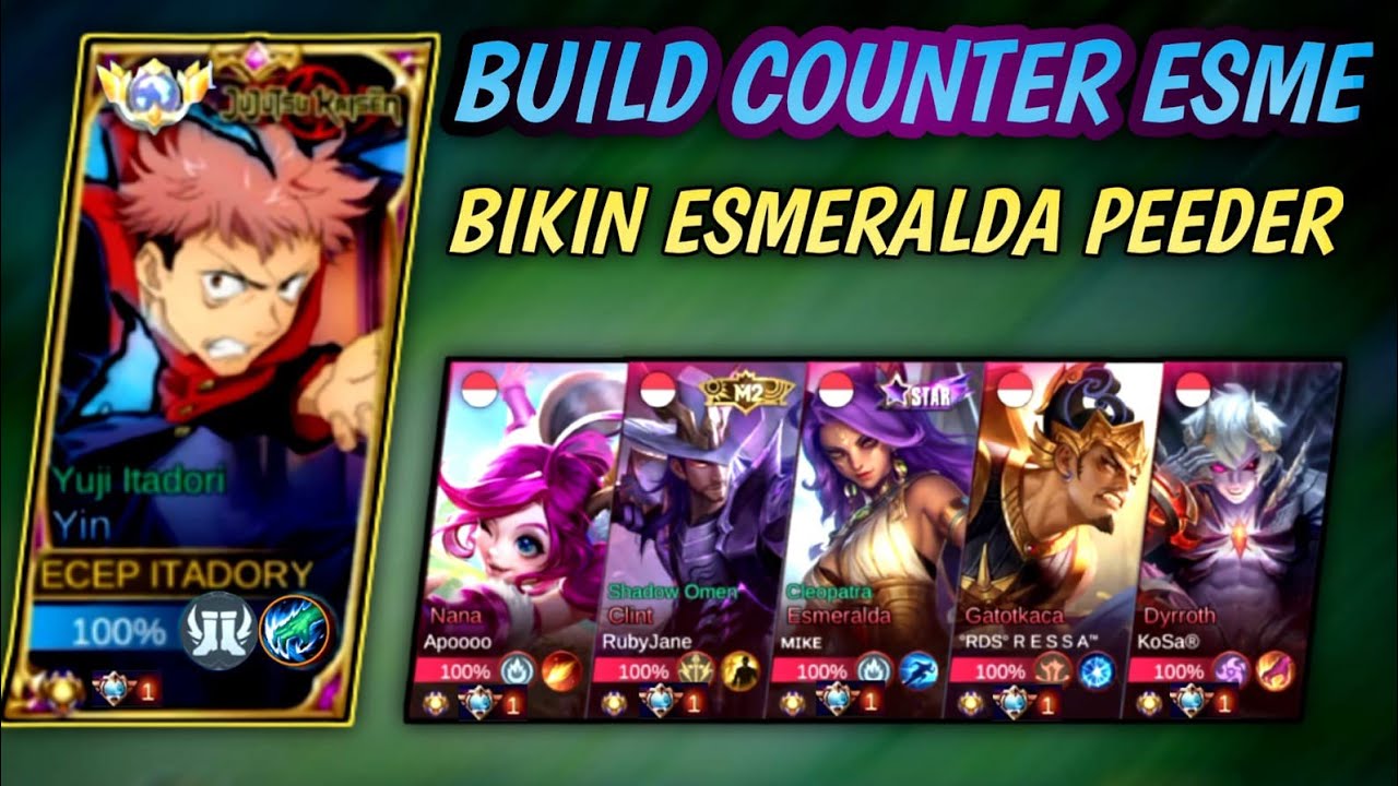 BUILD YIN COUNTER HERO ESMERALDA TUTORIAL CARA COMBO ROTASI SKILL YIN ...