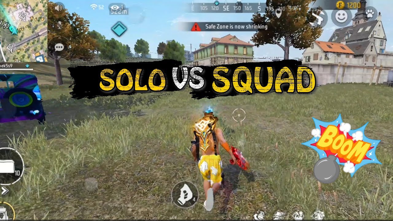 Solo Vs Squad 😡 Garena Free Fire Full Gameplay Video || tarun gamer ...