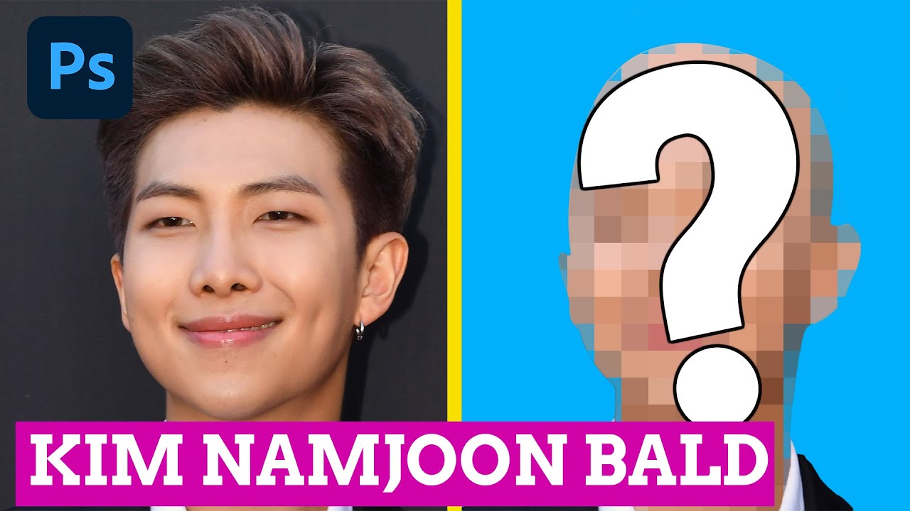 KIM NAM-JOON | RM | BTS I PHOTOSHOP HIM BALD - YouTube