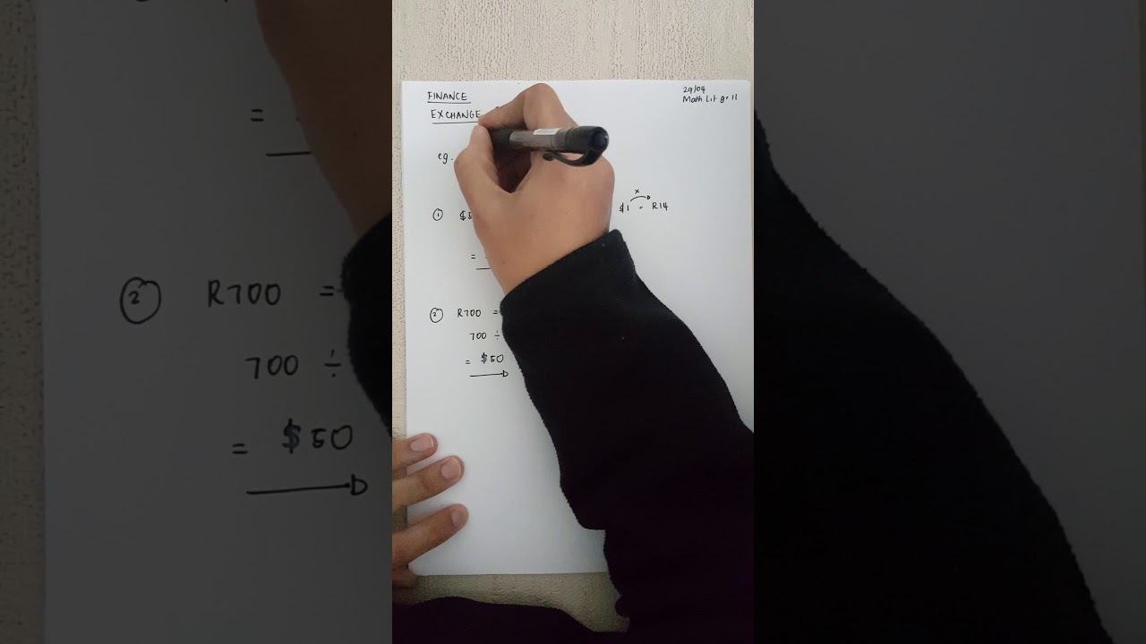Exchange rates - Math lit gr 11 - YouTube