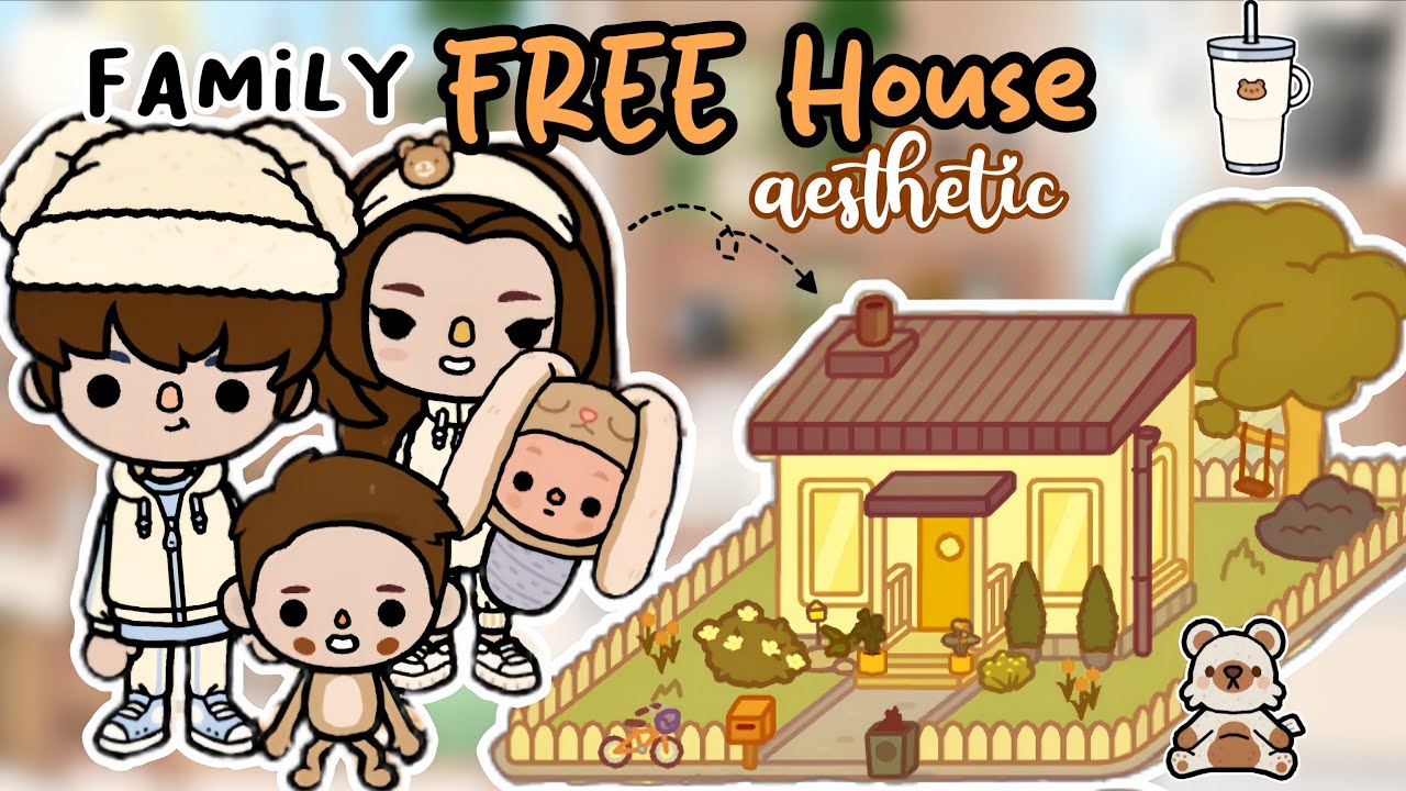 Family FREE House Aesthetic Beige 🧸 Toca Boca House Ideas ️ House ...