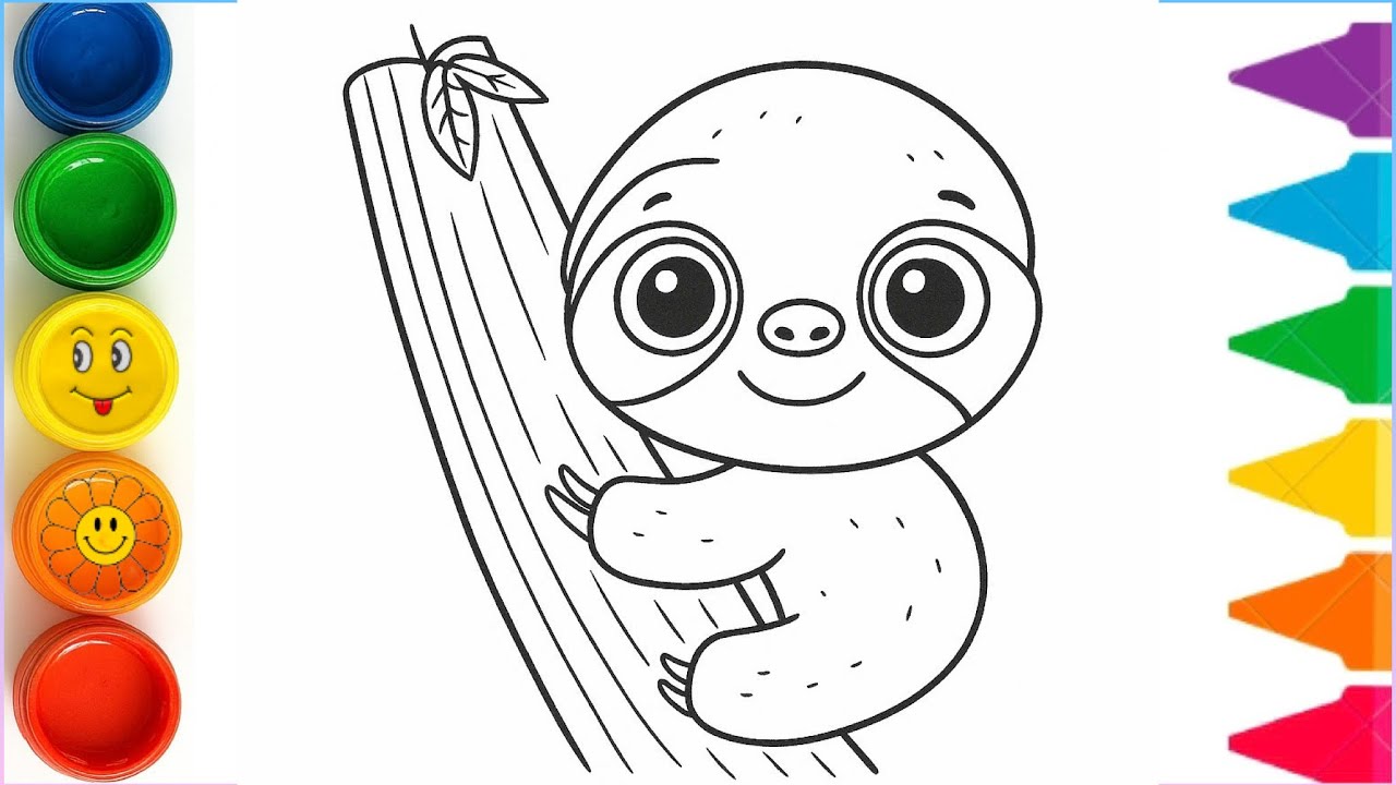 How to draw a sloth | step by step - YouTube