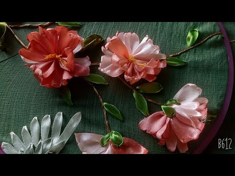 Ribbon embroidery tutorial - YouTube