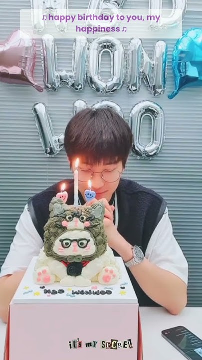 happy birthday jeon wonwoo! #wonwoo is so cute while blowing candles on his birthday live # ...