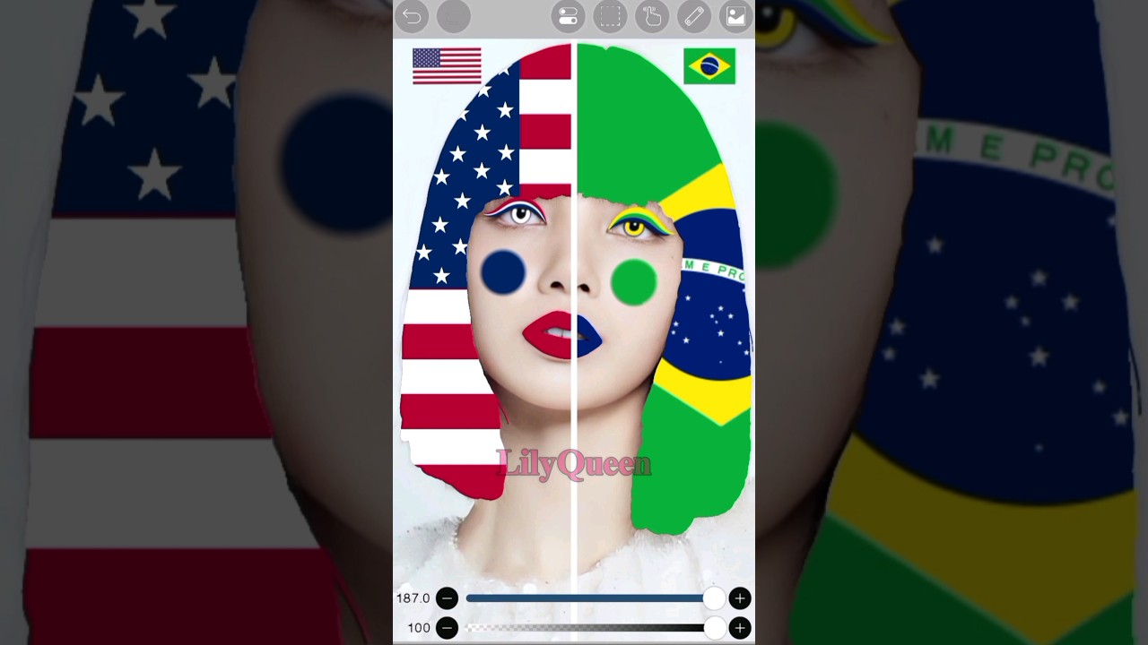 America 🇺🇸 Or Brazil 🇧🇷 Hair On Lisa #blackpink#blackpinkedit#lisa ...