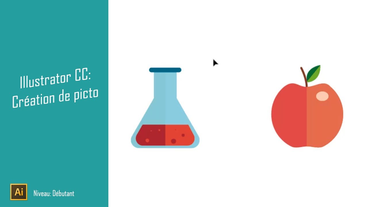 Création de pictogramme dans Illustrator CC - YouTube