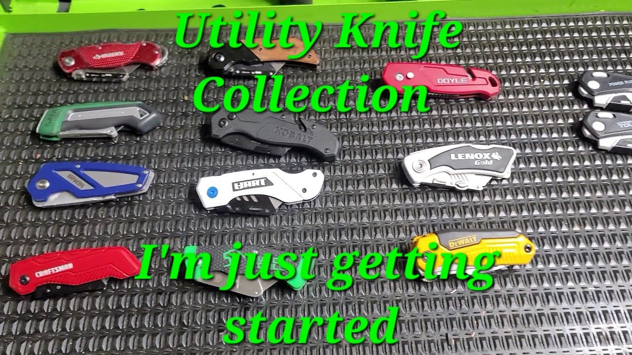 PowerStroke Jude's utility knife collection (it's just starting) - YouTube