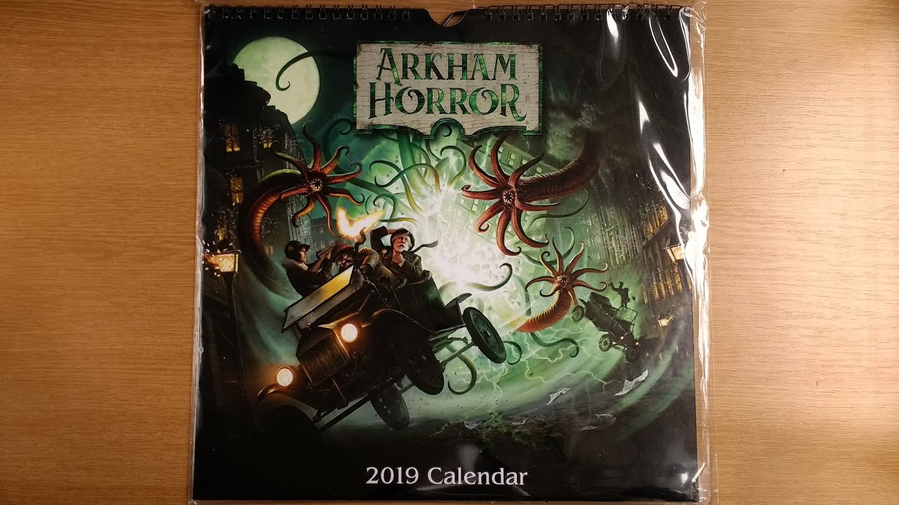 The Arkham Horror Arkham Files 2019 Calendar from Fantasy Flight Games ...