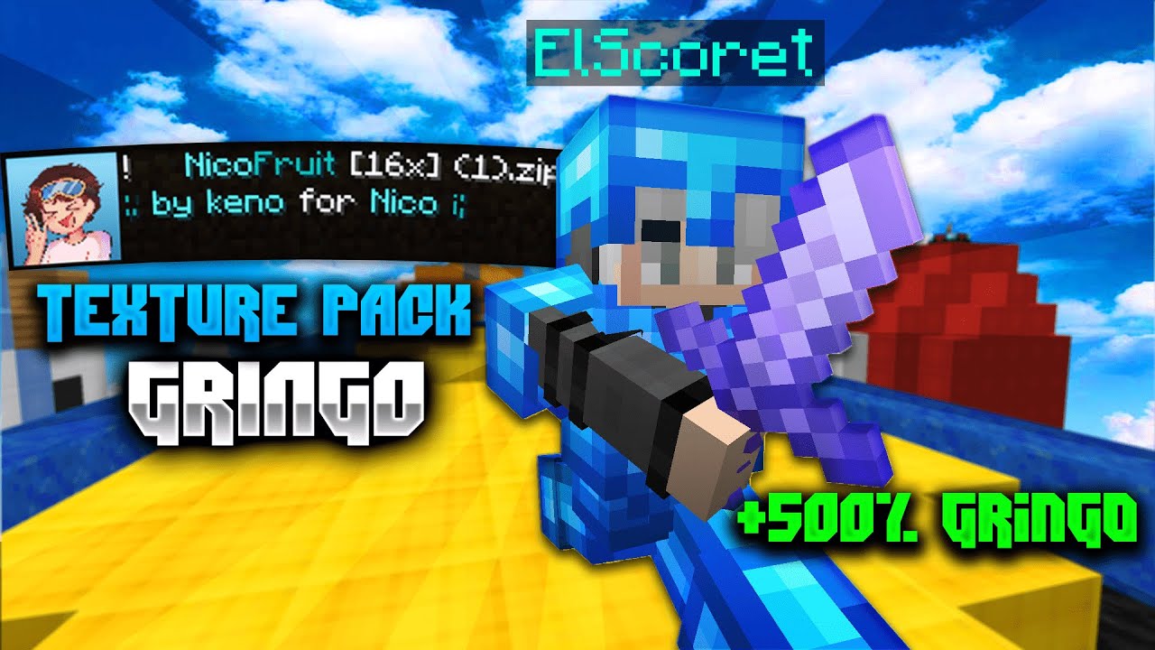 JUGANDO CON UN TEXTURE PACK GRINGO | MINECRAFT SKYWARS - YouTube