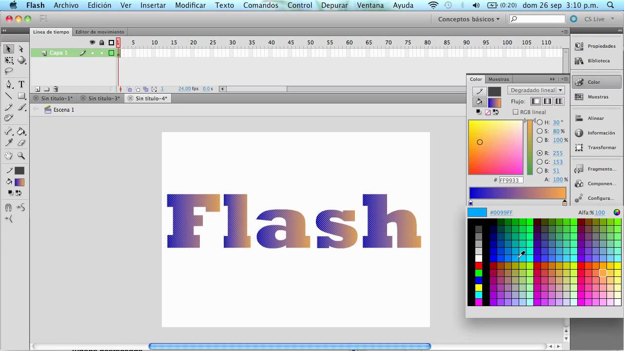 Texto con apariencia - Tutoriales de Flash - YouTube