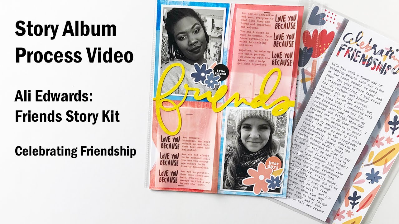 Scrapbook Story Album Process | Ali Edwards | "Friends" Story Kit ...