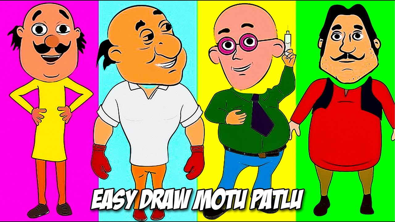 Motu drawing - How to draw Motu drawing from Motu patlu cartoon easy ...
