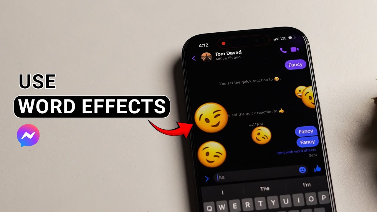 How to Use Word Effects on Facebook Messenger? - YouTube