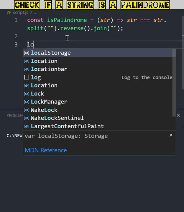 How To Check If A String Is A Palindrome Or Not 🔥 One Liner Solution