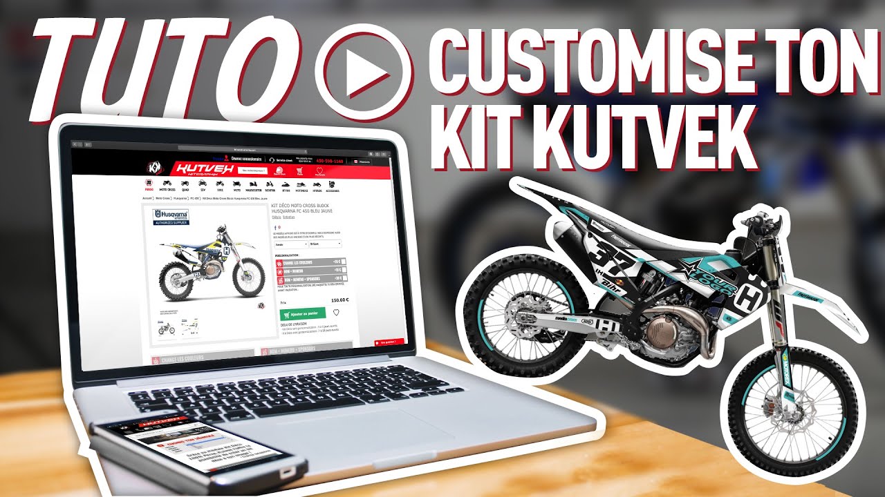 Customise ton kit stickers Kutvek Amerika - Motocross VTT Sled... - YouTube