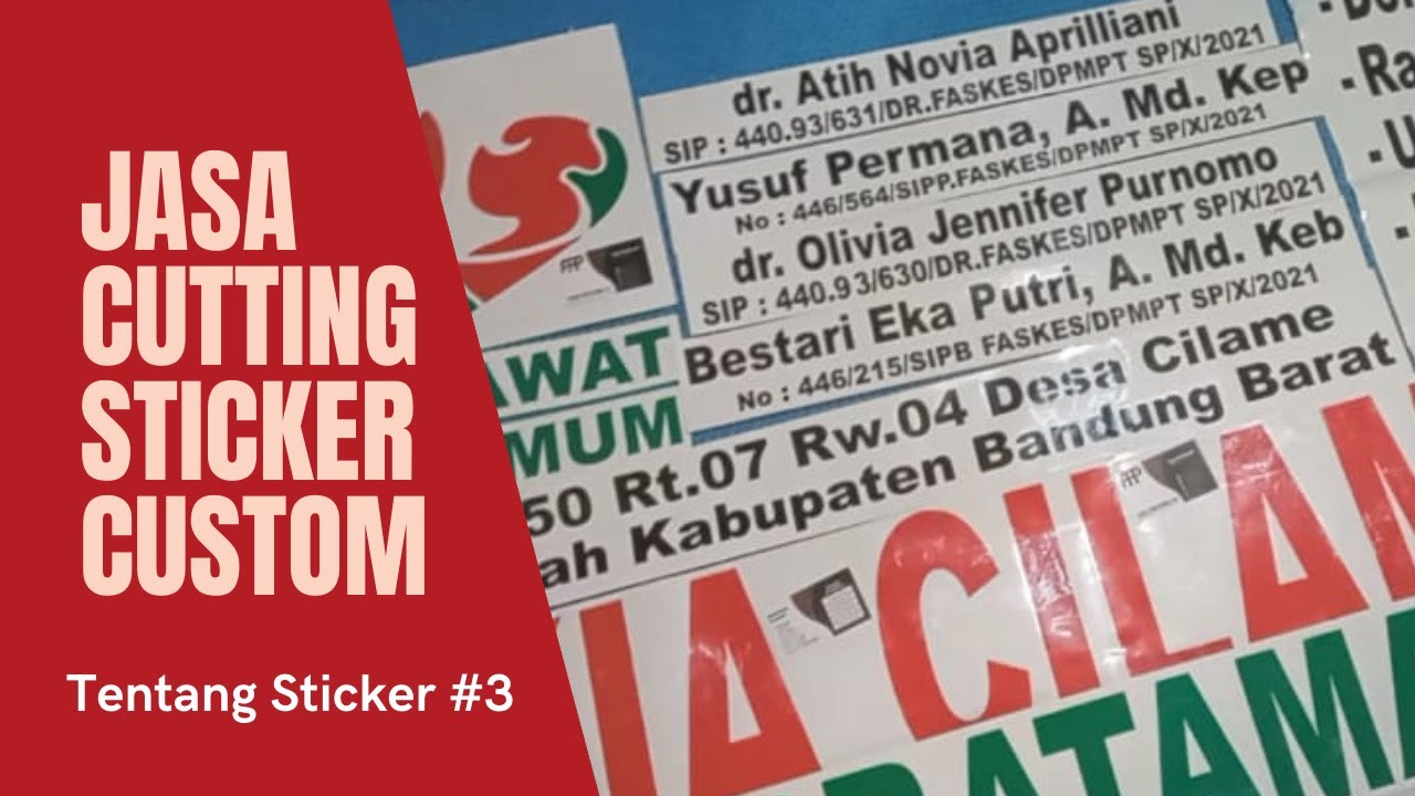 Jasa Cutting Sticker Custom AZKA PRATAMA Print - YouTube