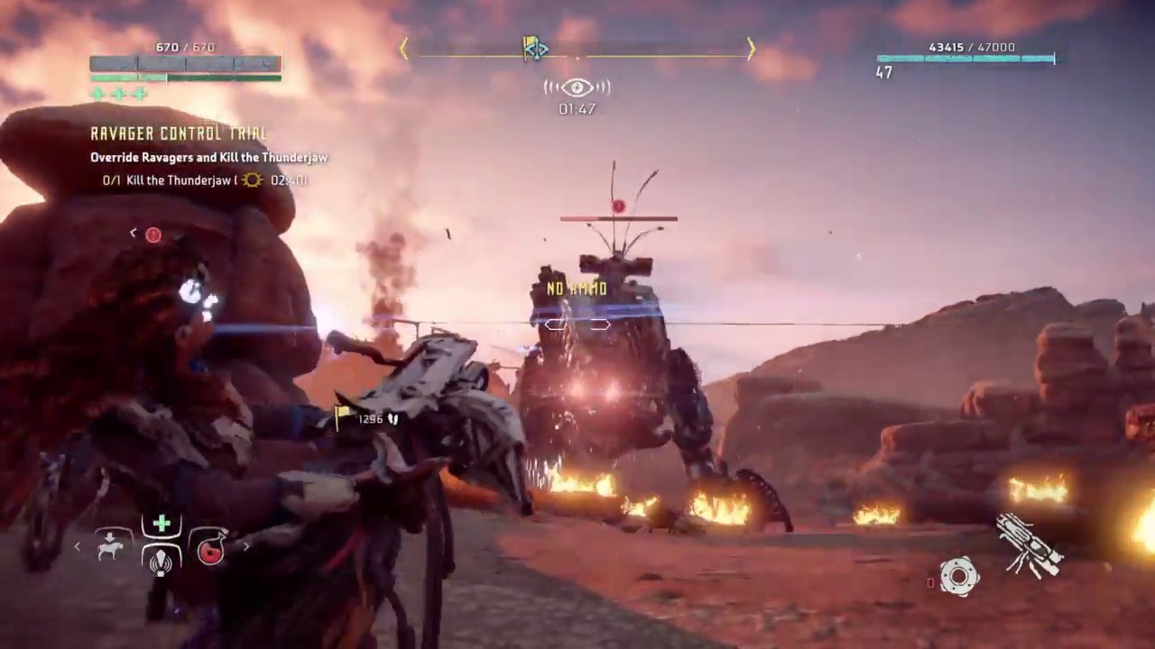 Horizon Zero Dawn™ ravager control trial - YouTube