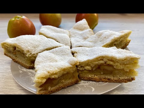 Og'izda eriydigan Olmali pirog / Яблочный пирог на кефире