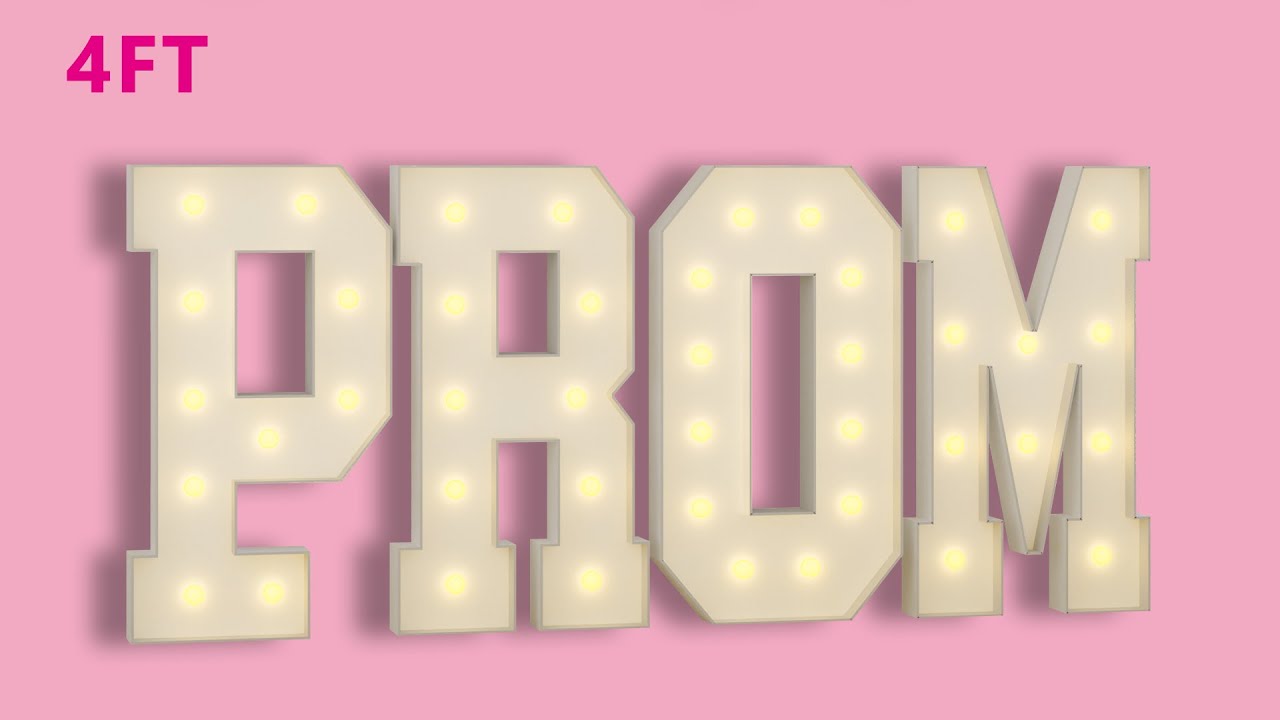 How to: Make 4FT Marquee Letters PROM - YouTube