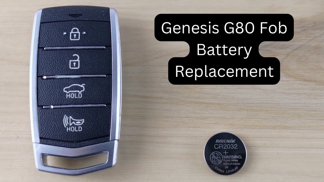 How To Replace or Change Genesis G80 Remote Key Fob Battery 2017 - 2019 ...