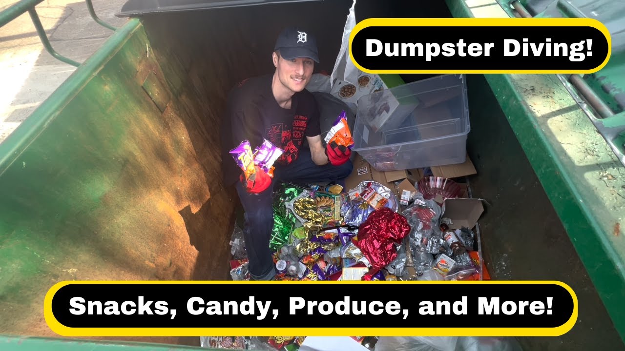 Awesome Dumpster Dive Finds! Snacks, Candy, Produce, and a Cool Illegal ...